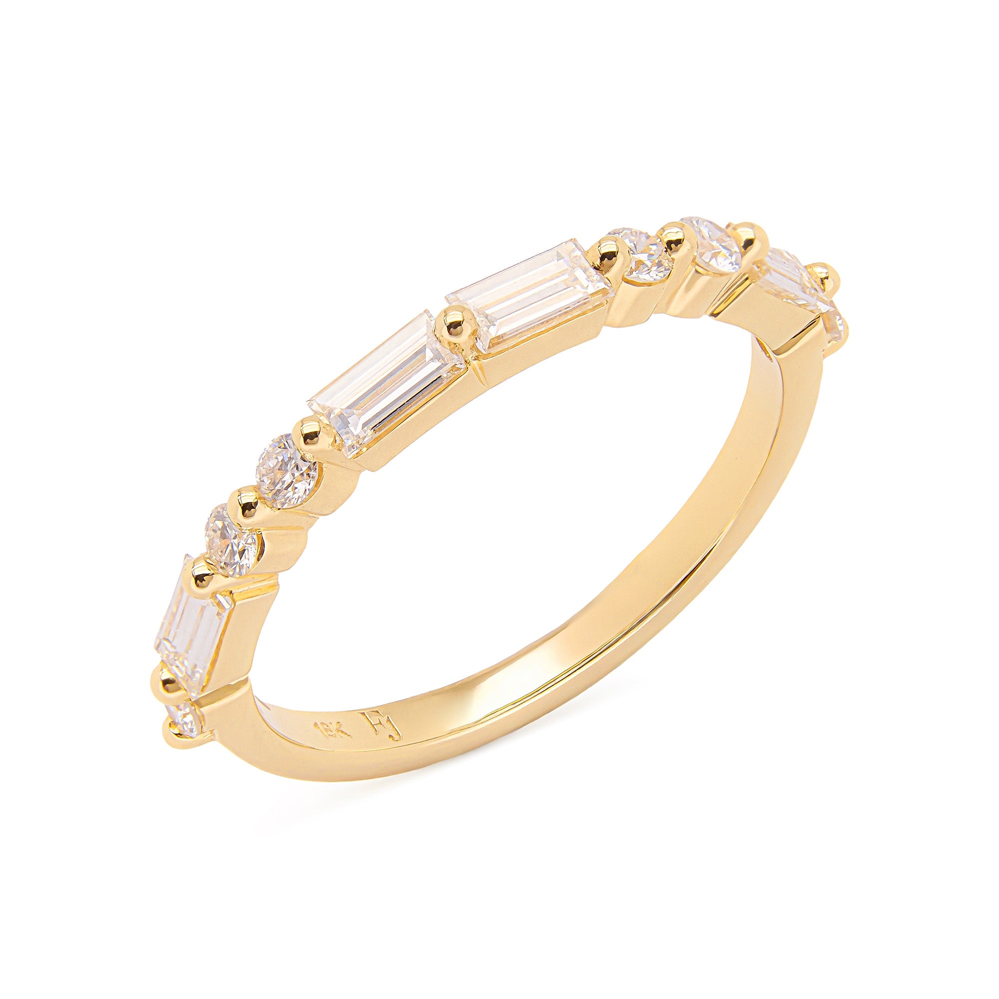 Morse Code LOVE Diamond Ring - Yellow Gold